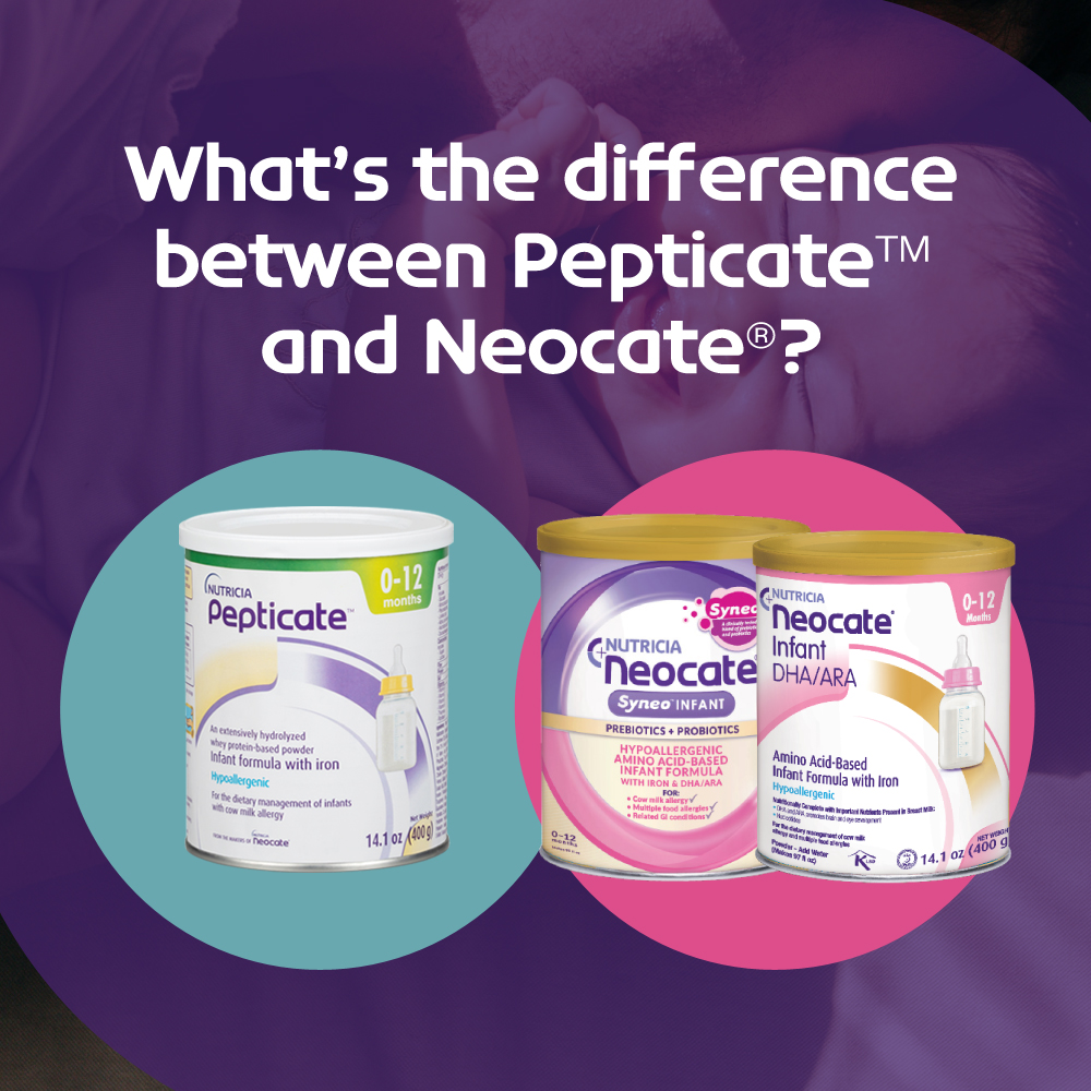 What’s the difference between Pepticate and Neocate?